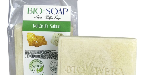 BIO-SOAP - SCHWEFEL SEIFE - GEGEN AKNE - 135GR